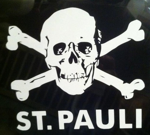 St Pauli Skull Die Cut Vinyl Sticker Decal Blasted Rat 7830