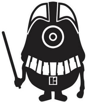Despicable Me Darth Vader Star Wars Minion - Die Cut Vinyl Sticker ...