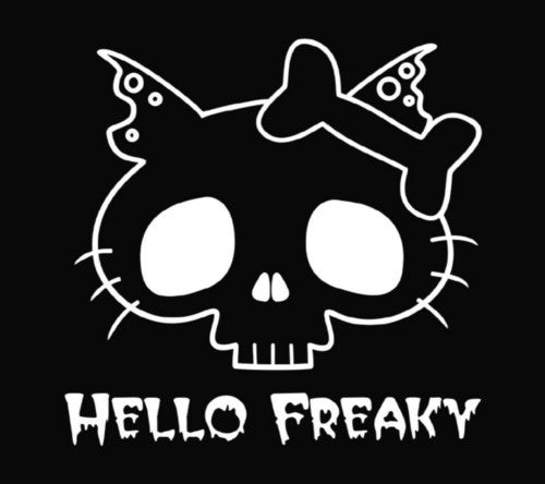 Hello Freaky Funny Hello Kitty - Die Cut Vinyl Sticker Decal – Blasted Rat